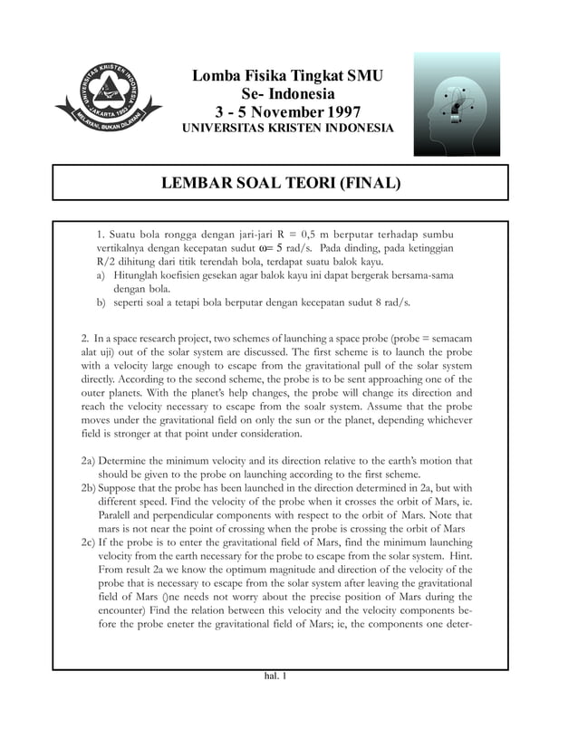 Lomba fisika uki 1997 | PDF