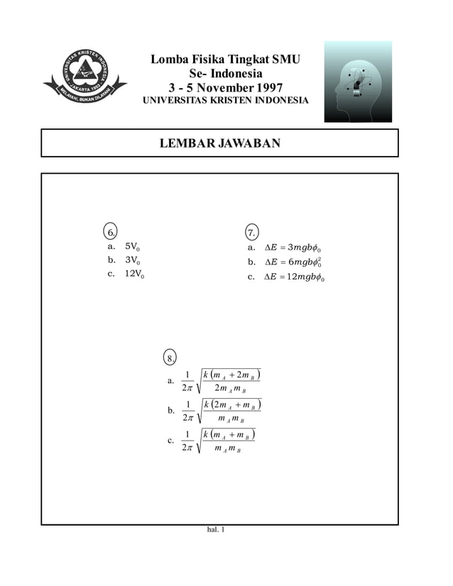 Lomba fisika uki 1997 | PDF