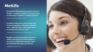 Business Track: MetLife Leapfrogs Insurance Industry with MongoDB ...