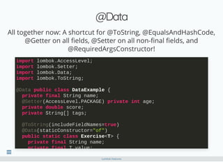 Lombok Features | PPT