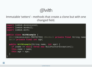 Lombok Features | PPT