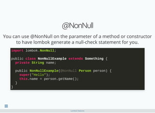 Lombok Features | PPT