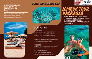 Lombok Tour Packages - D Asia Travels | PPT