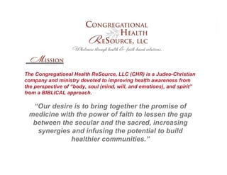 Churches as Primary Partners in Community Health | PDF