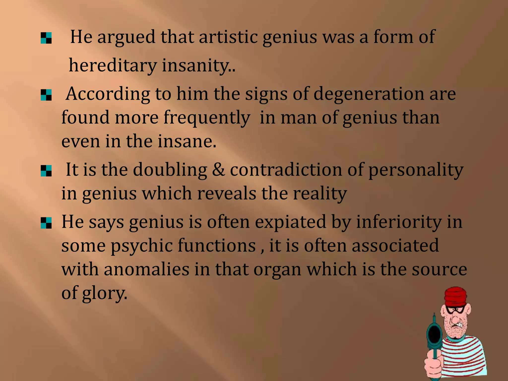 Lombroso's theory of creativity | PPTX