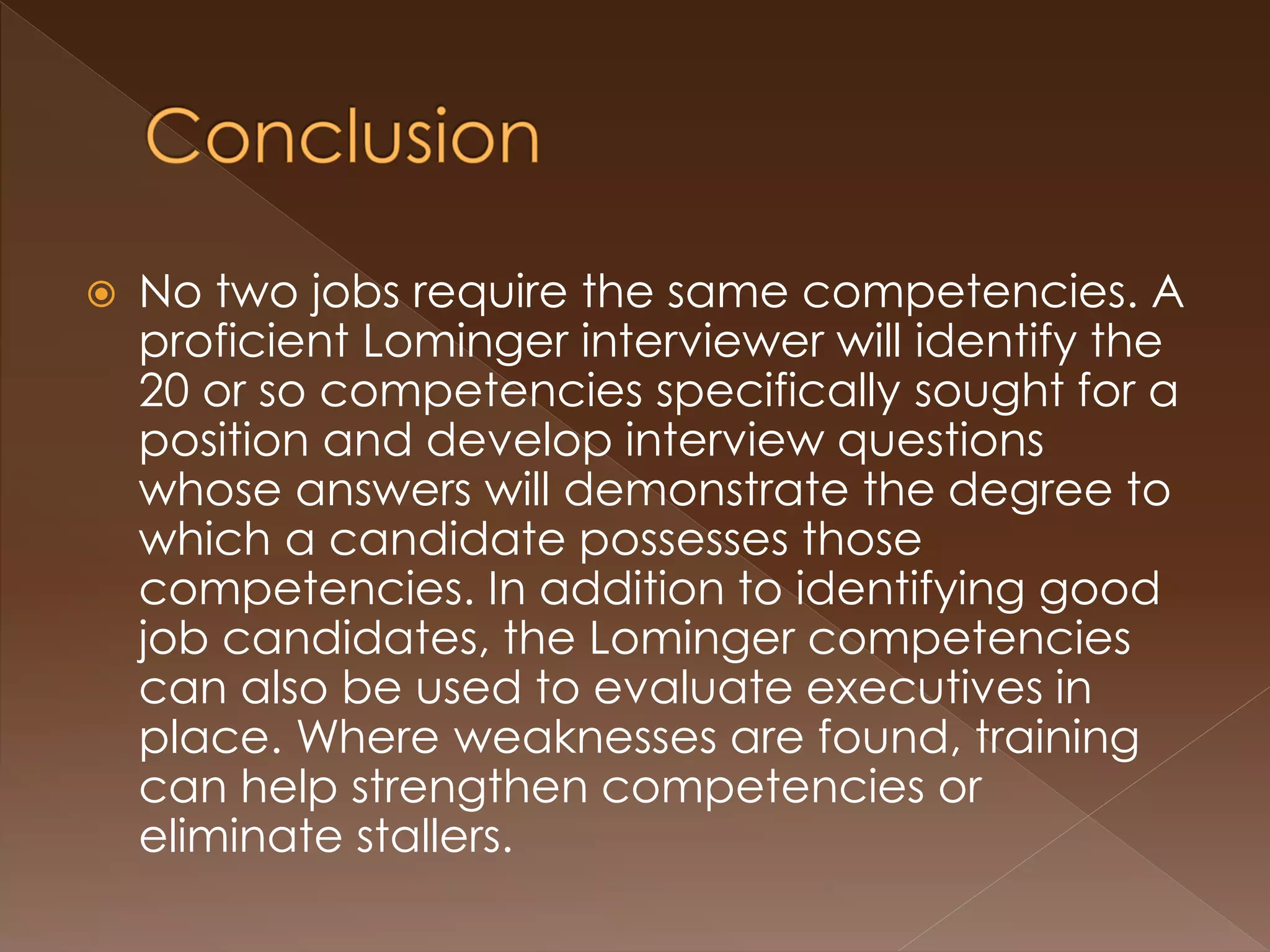 Lominger Interviewing | PPTX