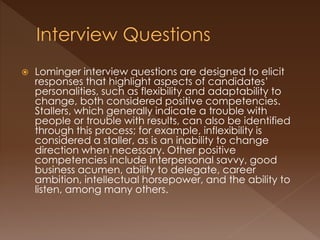 Lominger Interviewing | PPTX