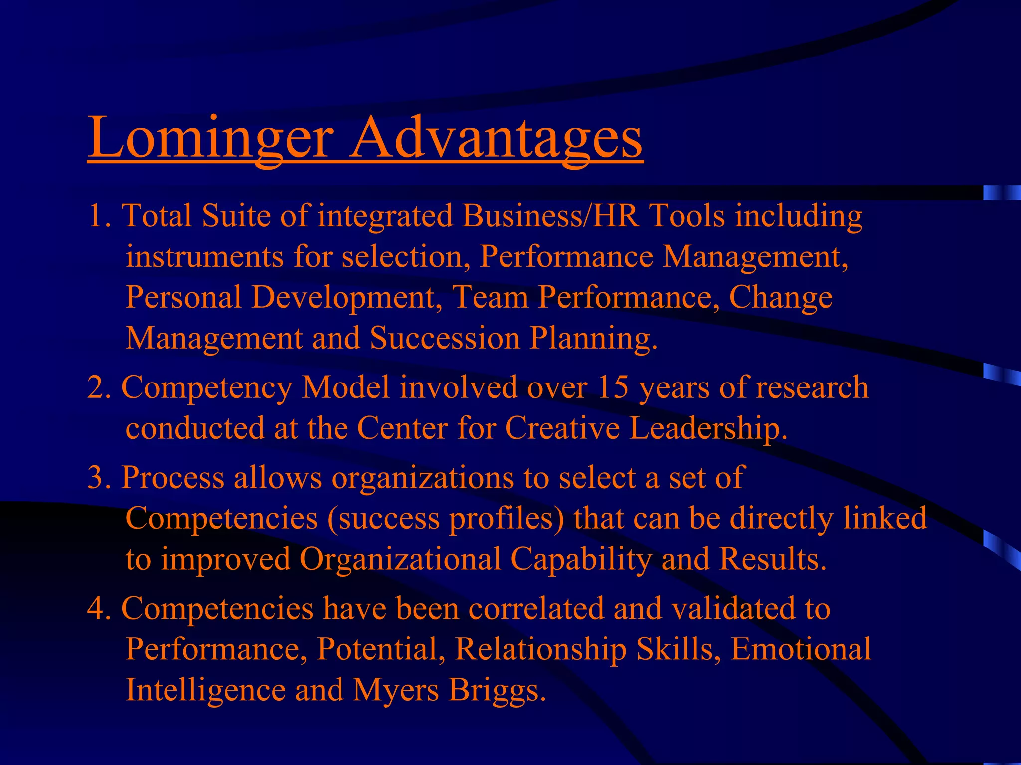 Lominger Overview | PPT