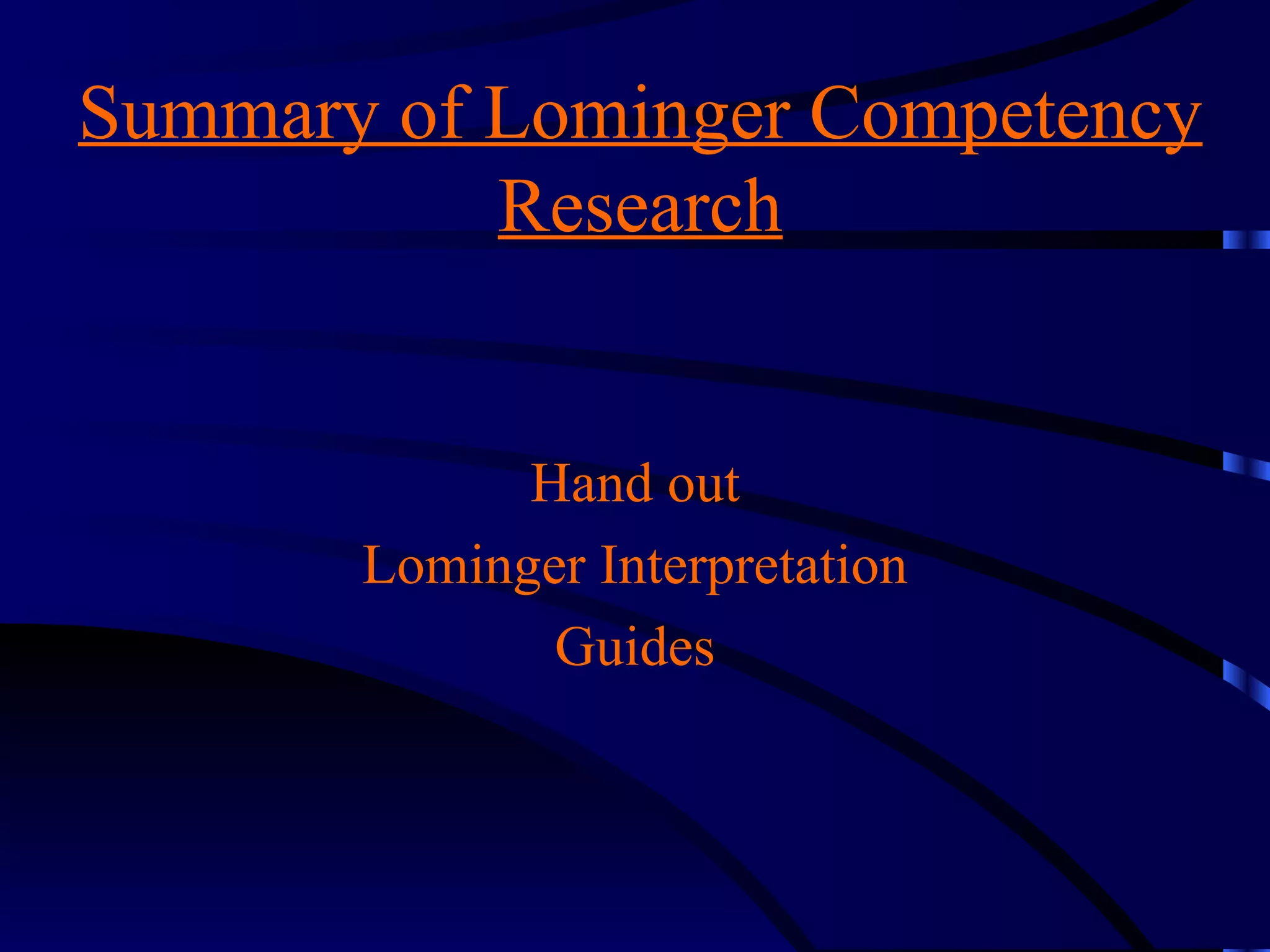 Lominger Overview | PPT