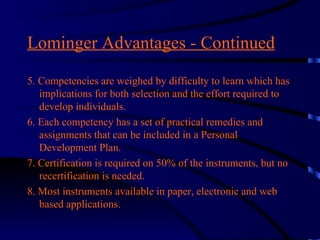 Lominger Overview | PPT