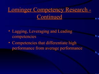 Lominger Overview | PPT