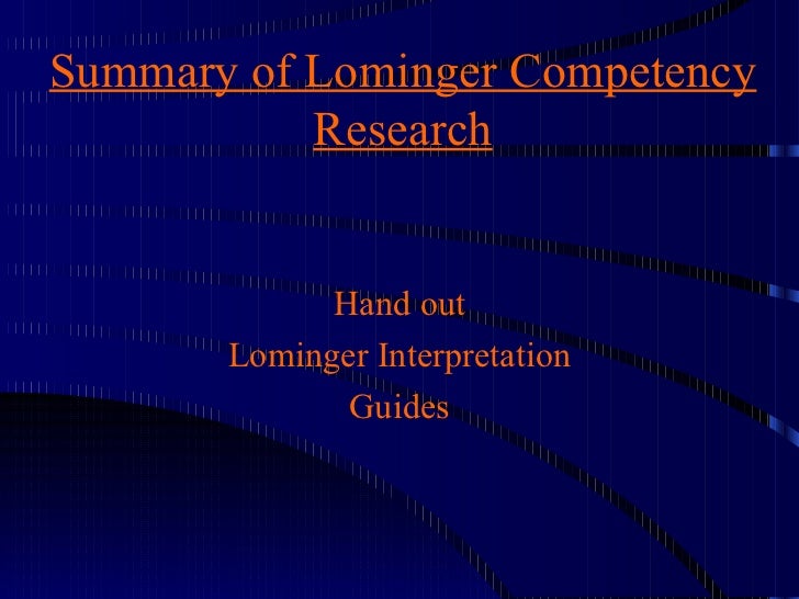 Lominger Overview