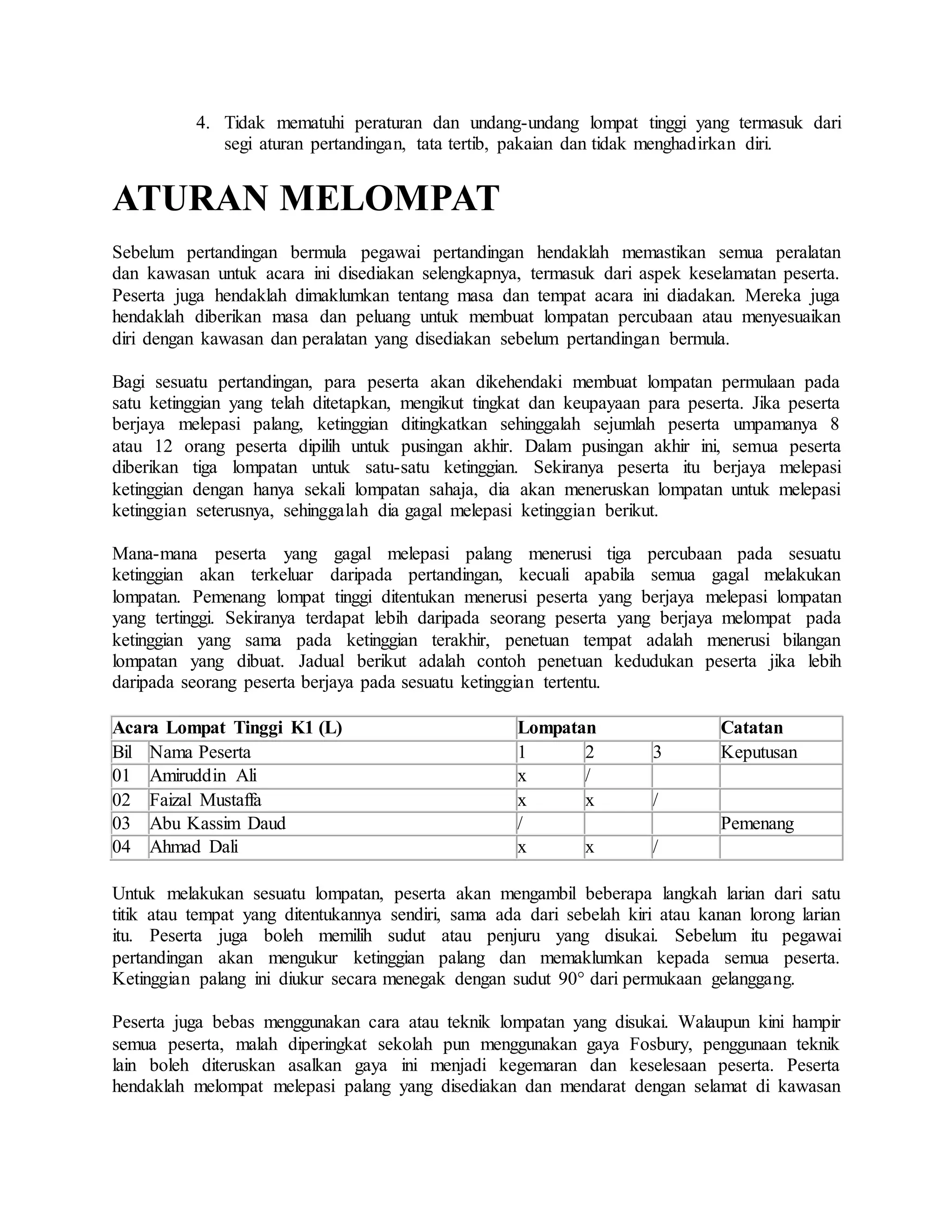 Lompat tinggi | DOCX