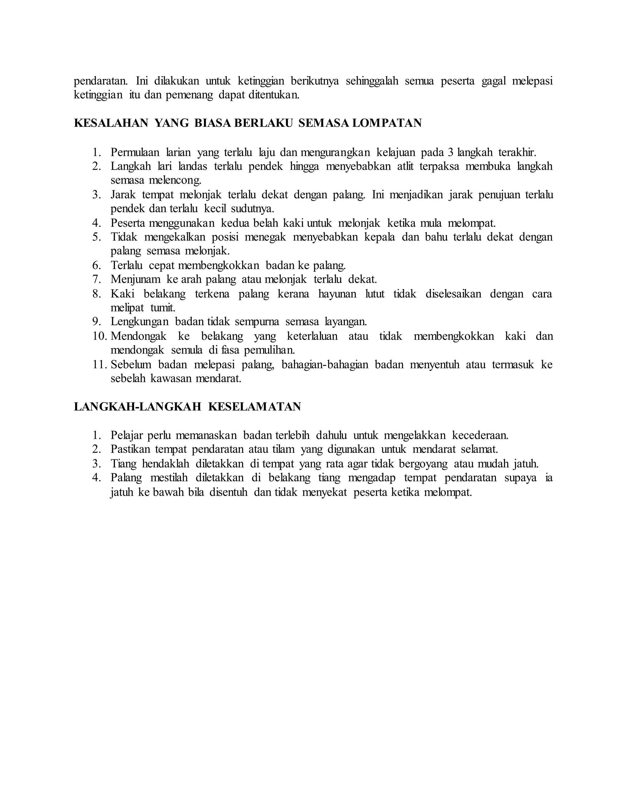 Lompat tinggi | DOCX