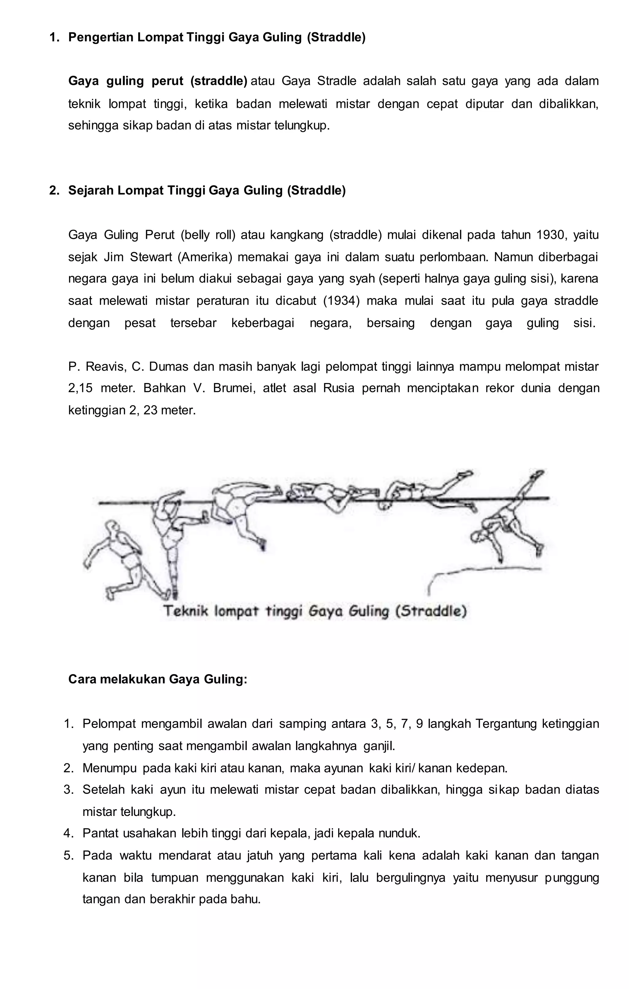 Lompat tinggi gaya guling perut | DOCX