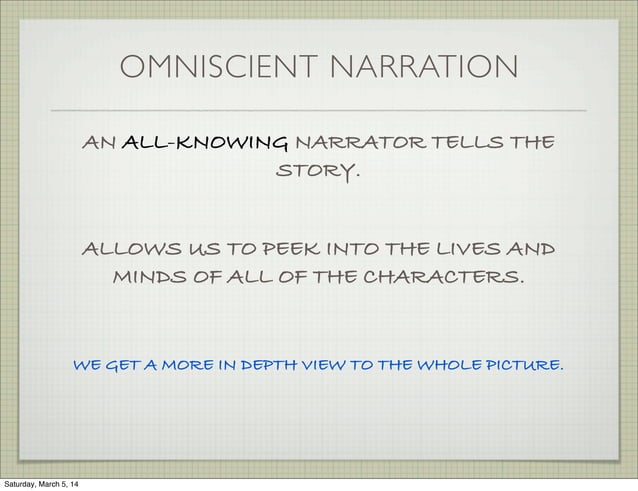 Limited & Omniscient Narration | PPT