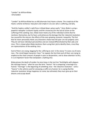 London - William Blake | PDF