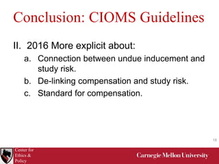 Alex John London, "2016 CIOMS International Ethical Guidelines for ...
