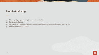 MySQL 8.0 from December London Open Source Database Meetup | PPT