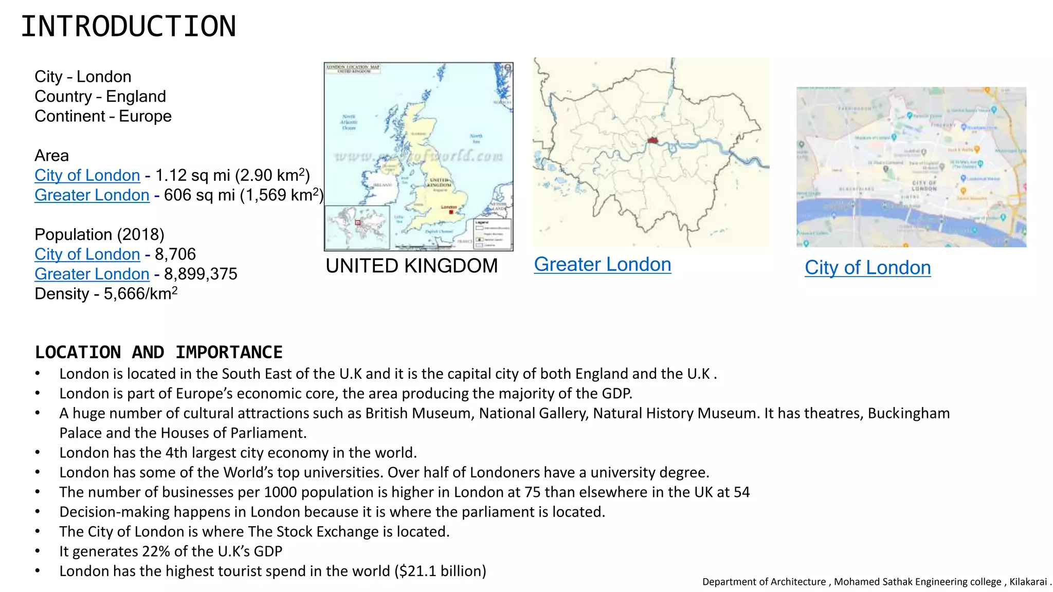 London urban case study | PPTX