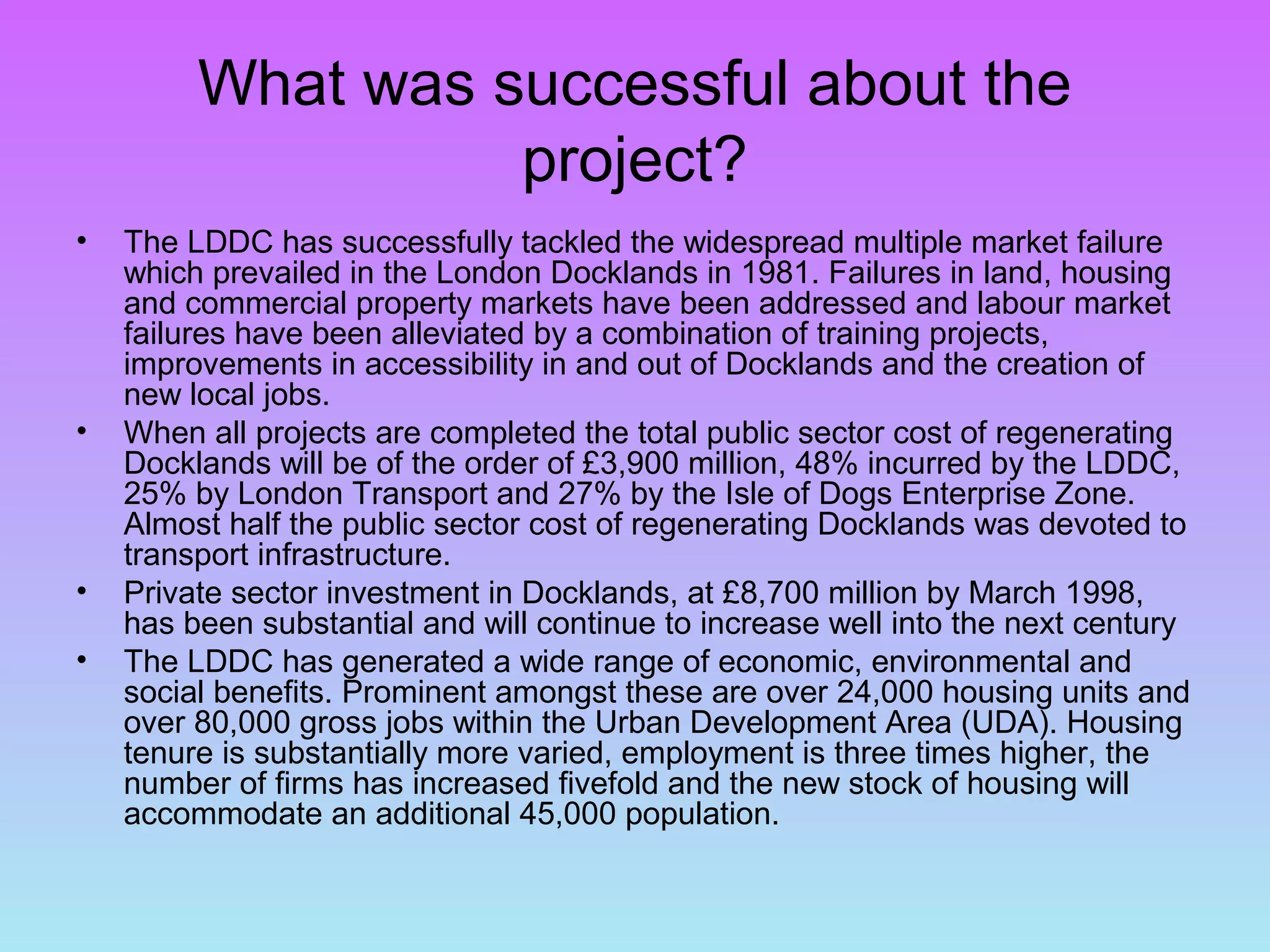London Docklands redevelopment | PPT