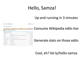 Apache Samza: Reliable Stream Processing Atop Apache Kafka and Hadoop ...