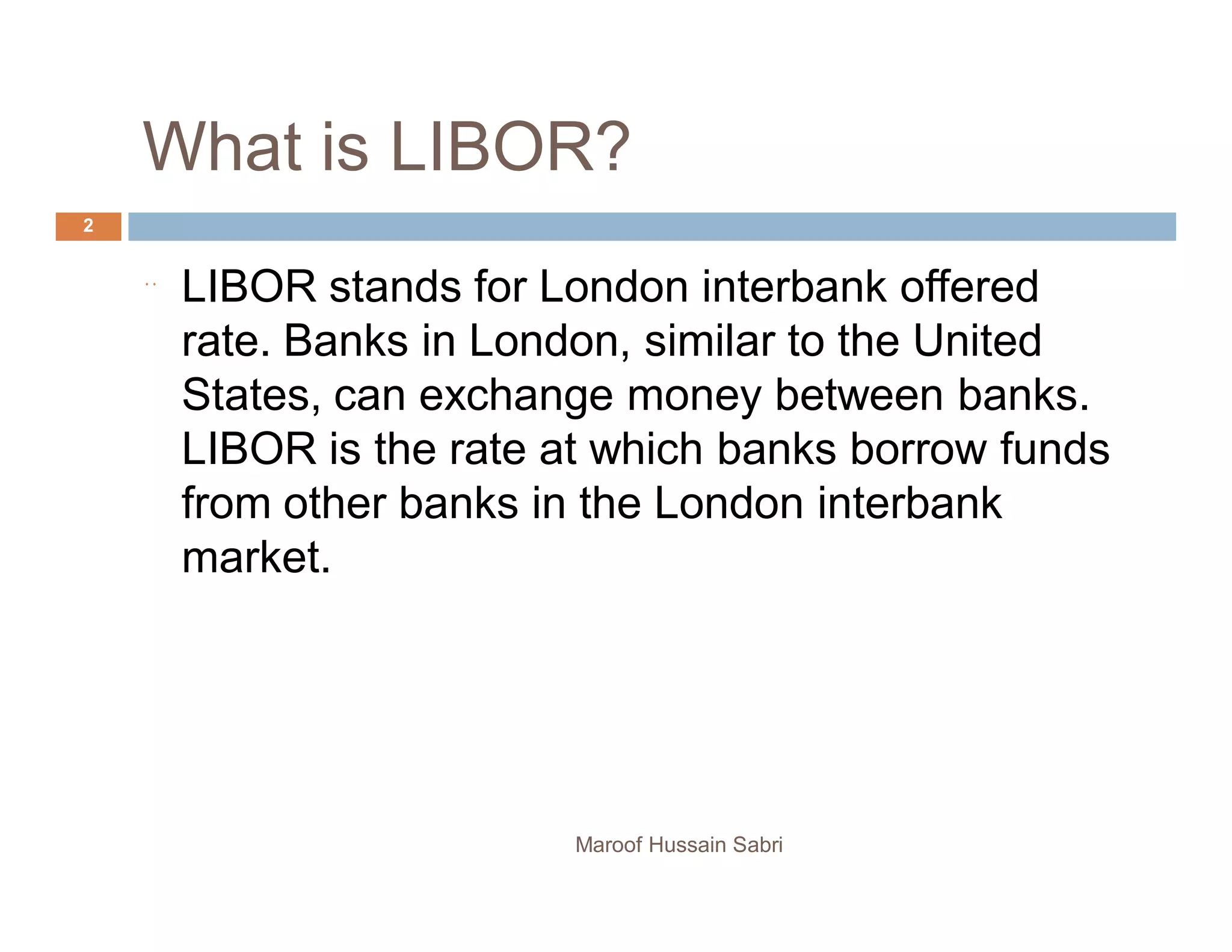 London Interbank Offered Rate By Maroof Hussain | PDF