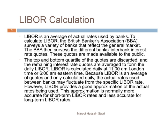 London Interbank Offered Rate By Maroof Hussain | PPT