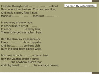 London by William Blake Poem Analysis and PowerPoint | PPT