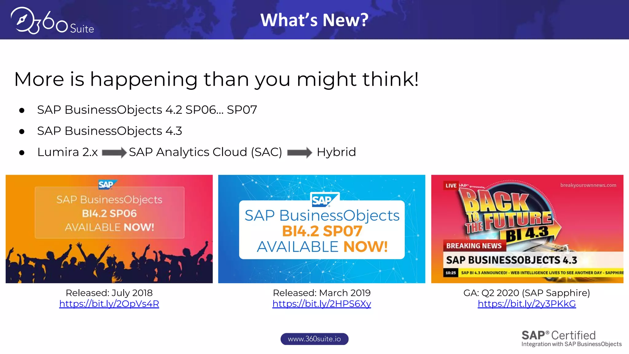 SAP BusinessObjects SP06/07 & Roadmap | PPT