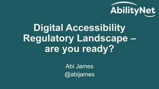 London a11y meetup abi james | PPTX