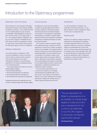 London Academy of Diplomacy brochure - Intelligent Partners | PDF