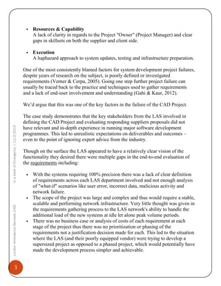 London Ambulance Services (LAS) In a state of Emergency | PDF