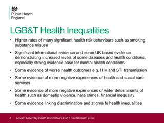 Understanding the mental health and wellbeing of lesbian, gay, bisexual ...