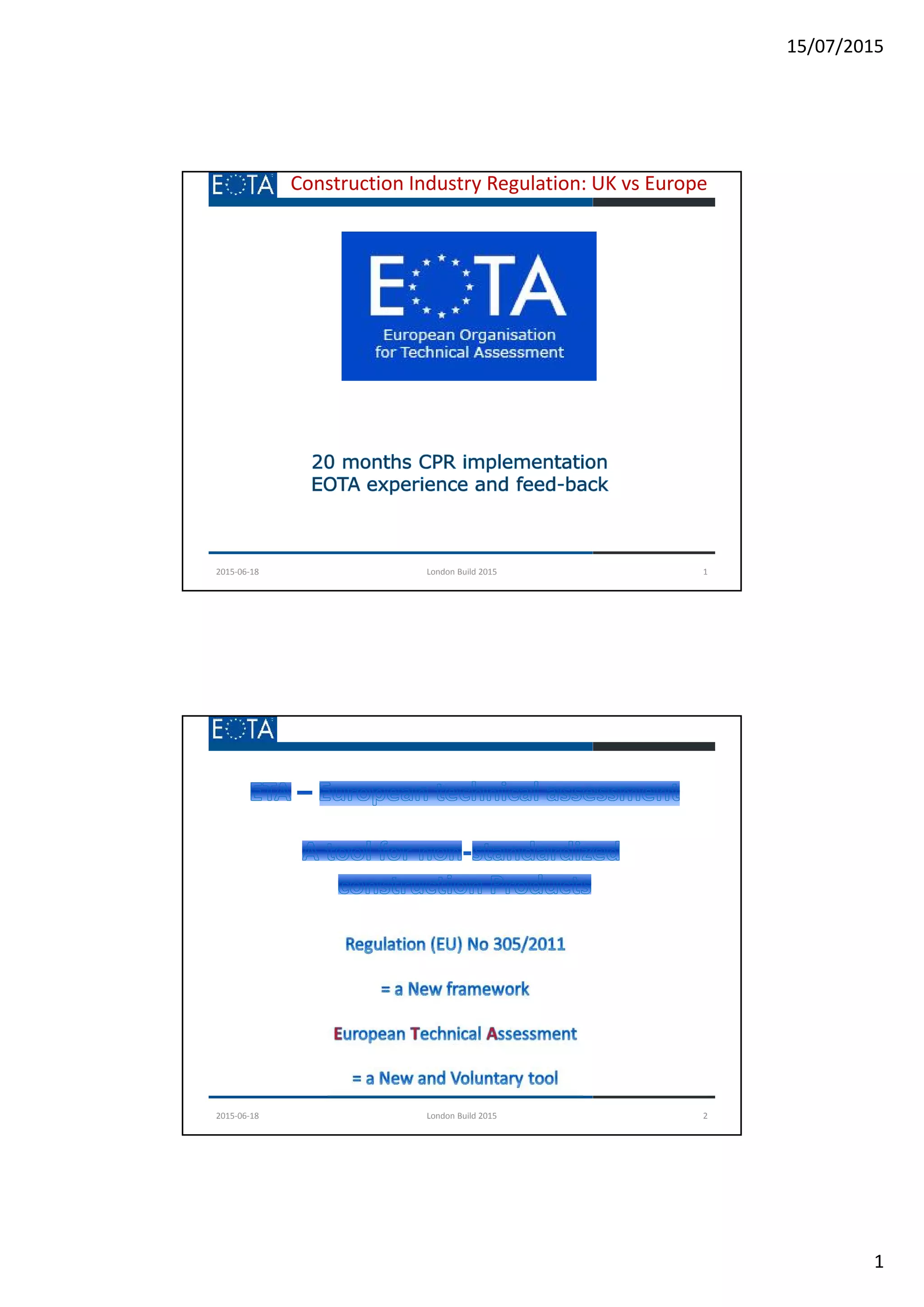 London build 2015 06 eota - eta tool for non-standardised products-pds ...