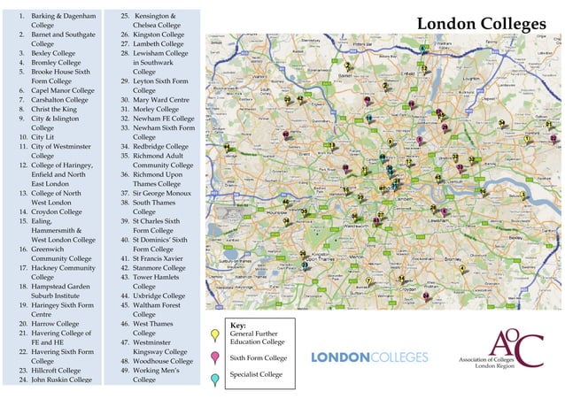 London Colleges map | PDF