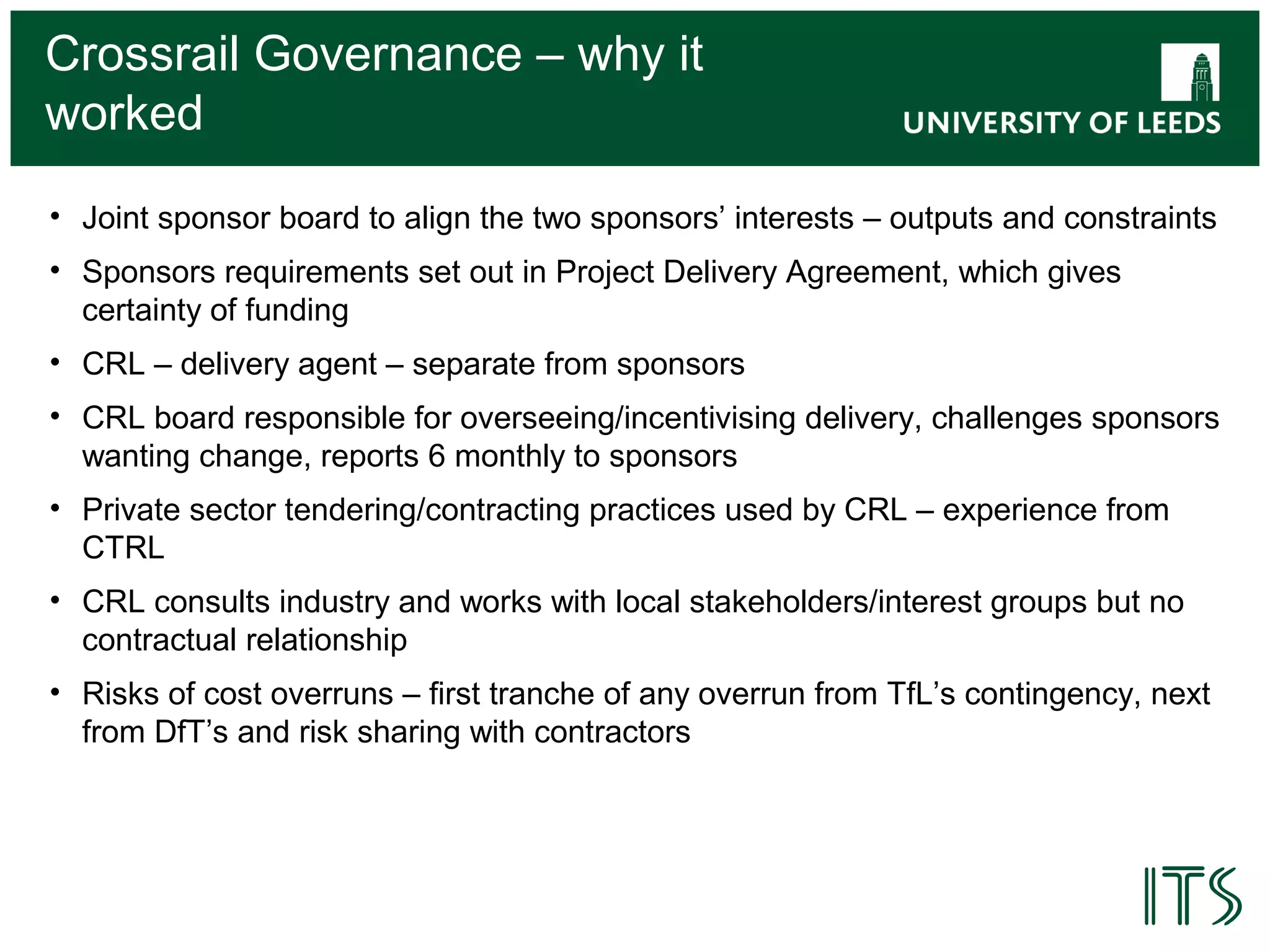 London's Crossrail Scheme - its evolution, governance, financing and ...