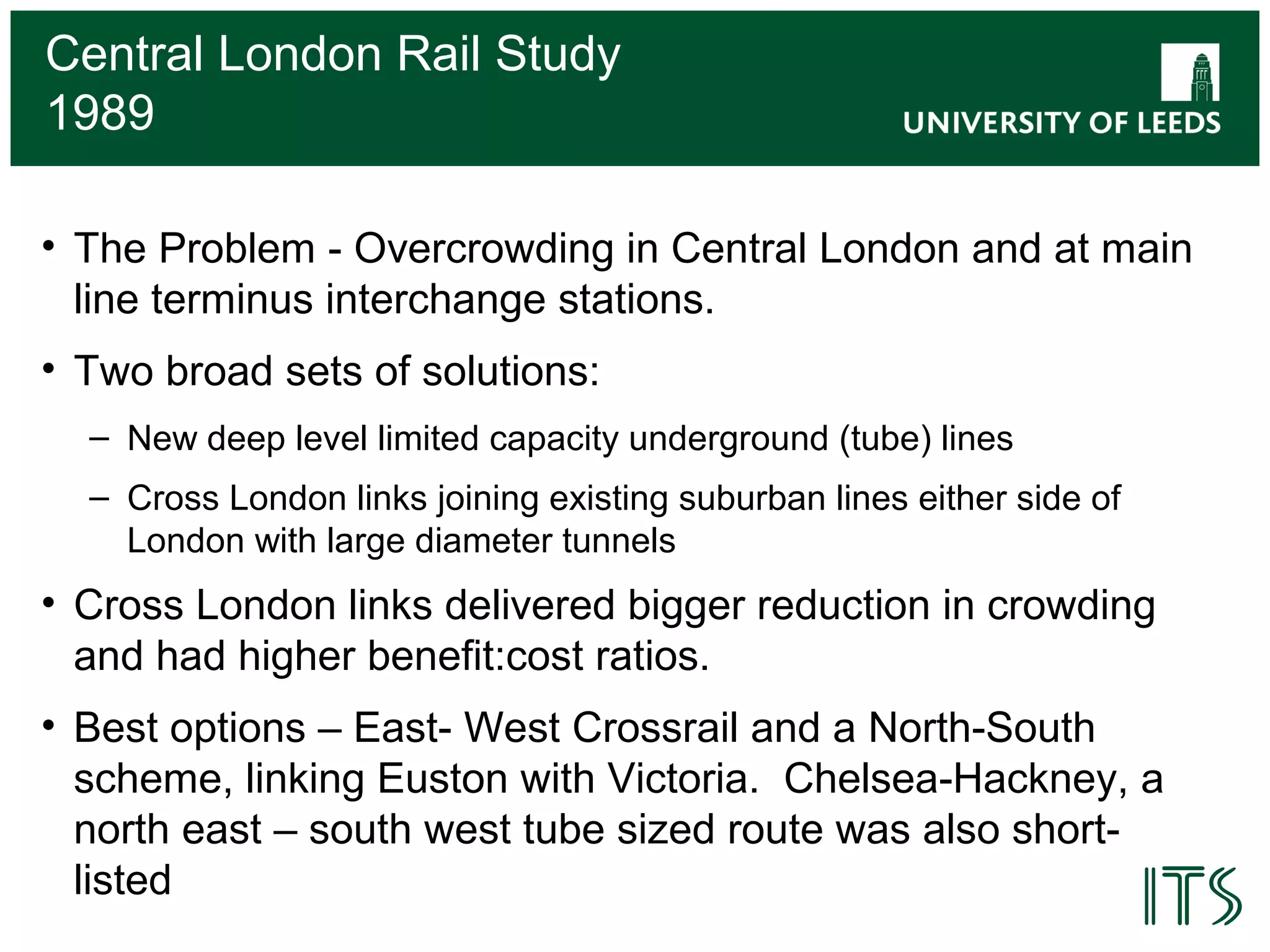 London's Crossrail Scheme - its evolution, governance, financing and ...