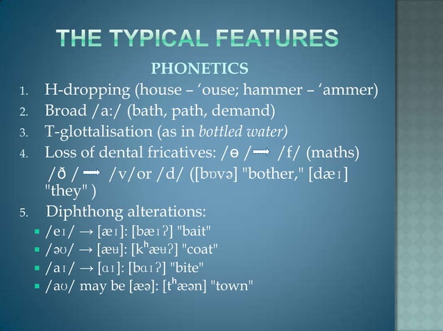 London english dialect cockney1 | PPSX