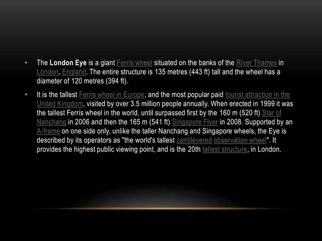 London eye | PPTX