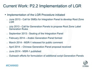 ICANN 50: IDN Variant TLD Program GNSO Update | PDF