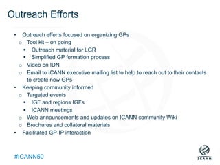 ICANN 50: IDN Variant TLD Program GNSO Update | PDF