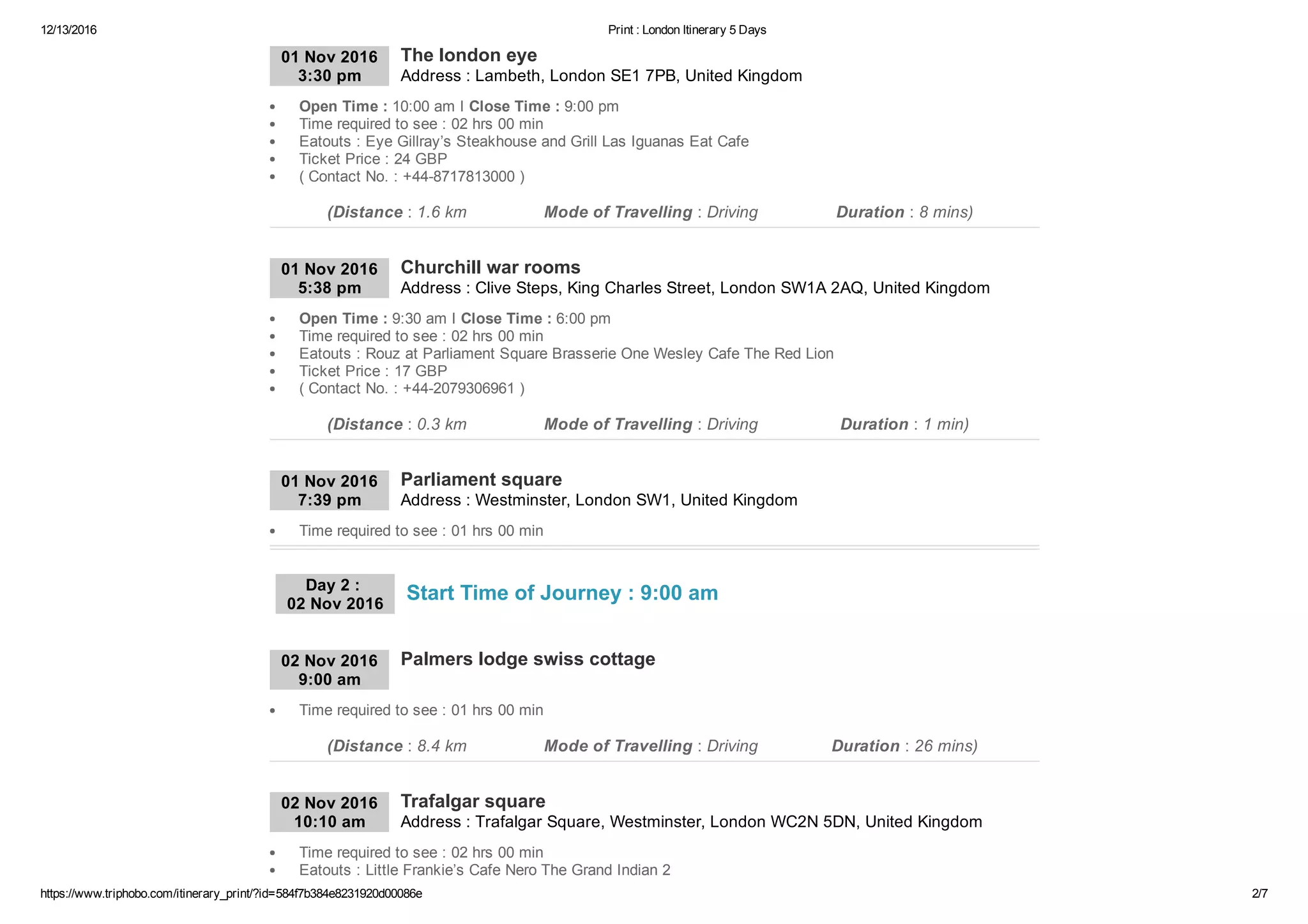 London itinerary 5 days | PDF