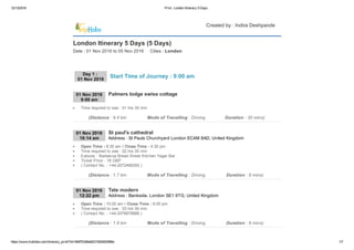 London itinerary 5 days | PDF
