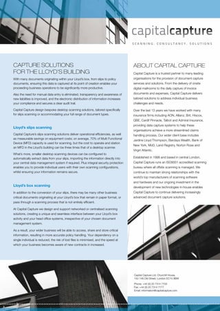 London Market Capture Solutions | PDF
