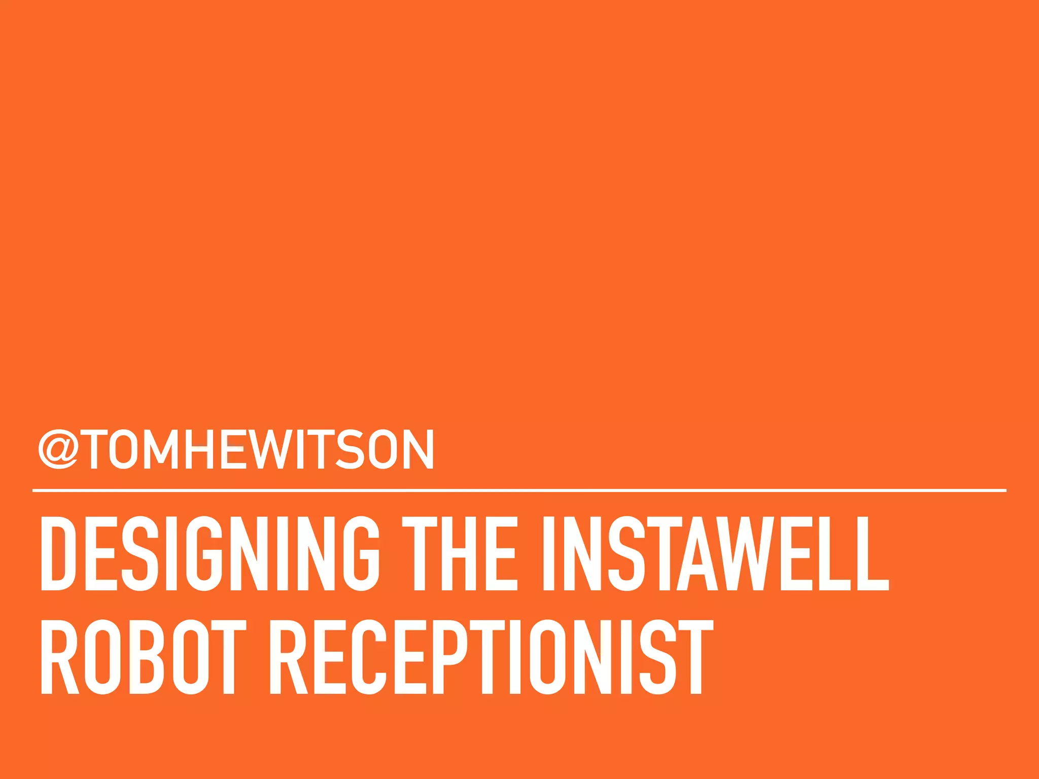 Designing a robot receptionist | PPT