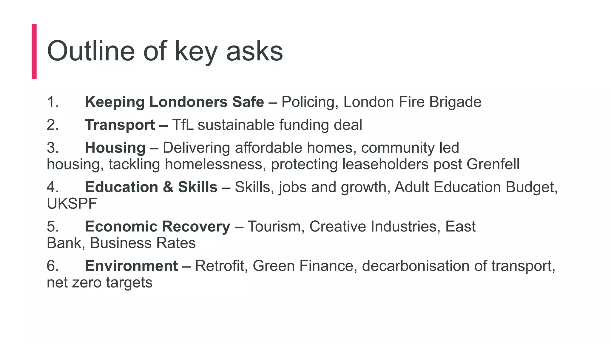 Comprehensive Spending Review & Levelling Up - London | PDF