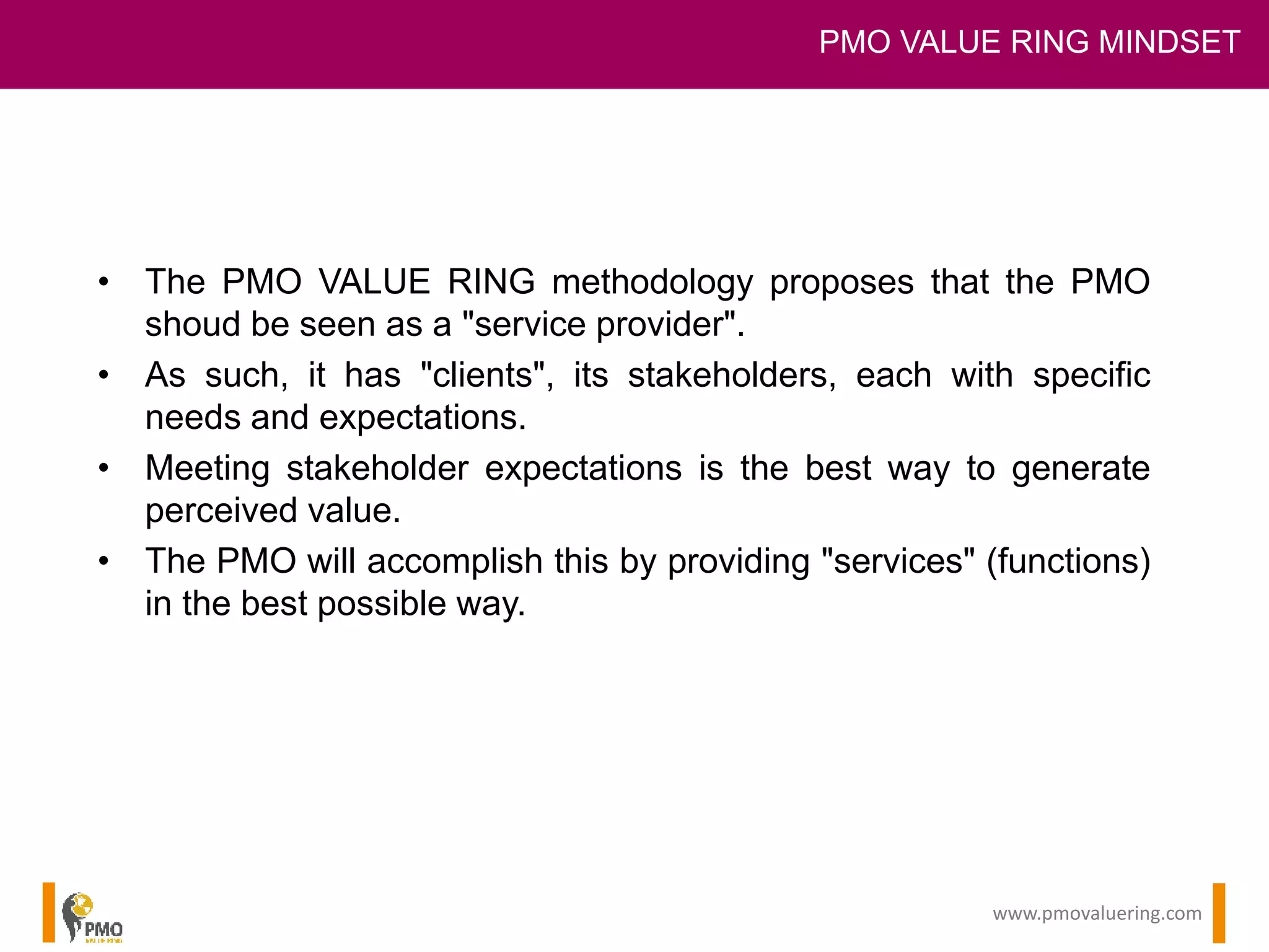 The PMO VALUE RING Workshop | PPTX
