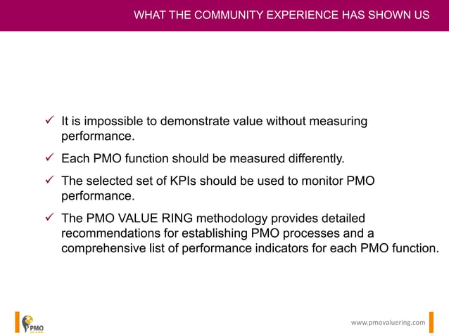 The PMO VALUE RING Workshop | PPTX