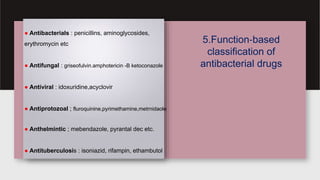 Classification; General principles in antibacterial chemotherapy-Dr ...